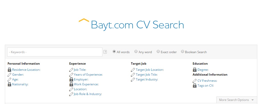 CV Search for Employers; More Solutions to Navigate a Large Database ...